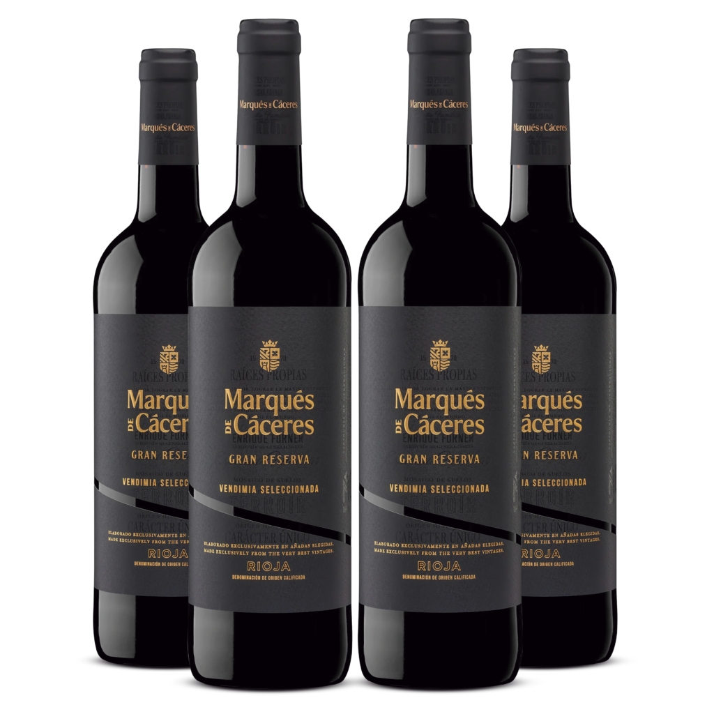 Fourpack Vino tinto Marqués de Cáceres gran reserva D.O.C Rioja, España ...